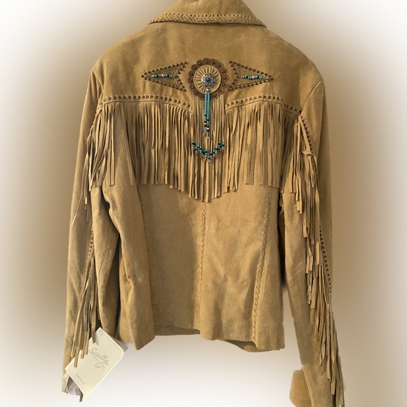 Scully | Jackets & Coats | Nwt Scully Leather Women Beaded Fringe ...